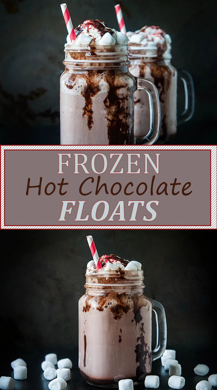Frozen Hot Chocolate Floats - Seasoned Sprinkles
