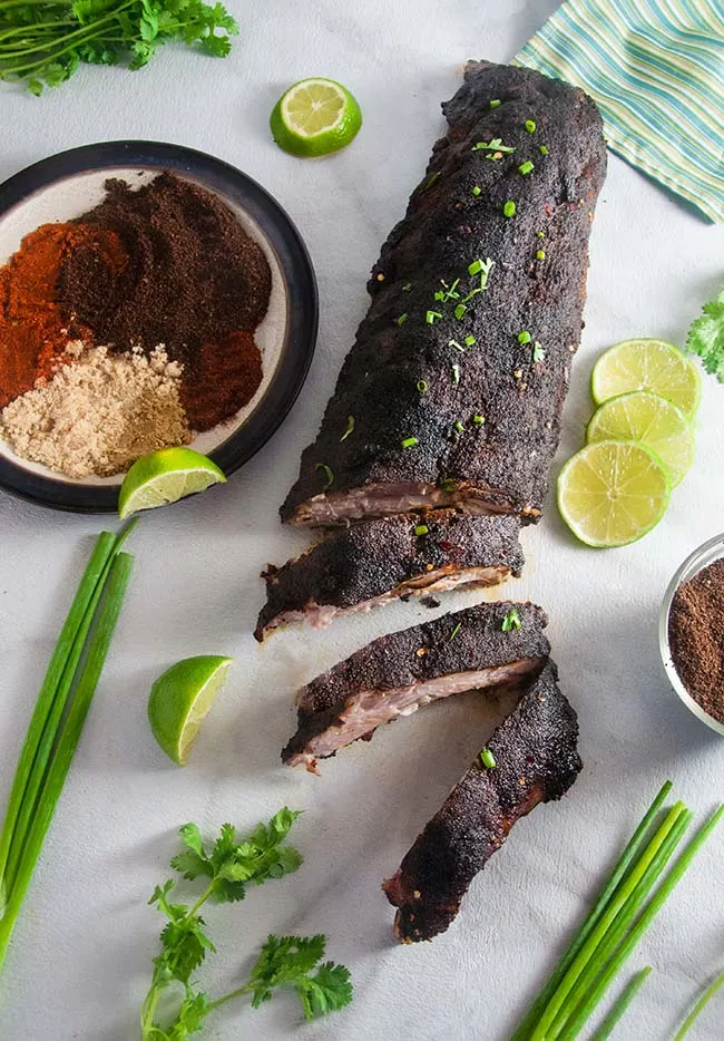 Coffee Rubbed Ribs - Seasoned Sprinkles