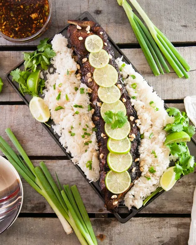 Thai Pork Ribs with Coconut Rice - Seasoned Sprinkles