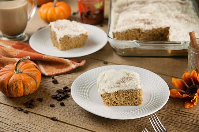 Boozy Pumpkin Sheet Cake - Seasoned Sprinkles