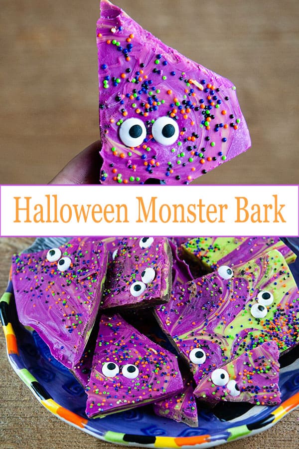 Easy Spooky Halloween Monster Bark (Boo Bark) - Seasoned Sprinkles