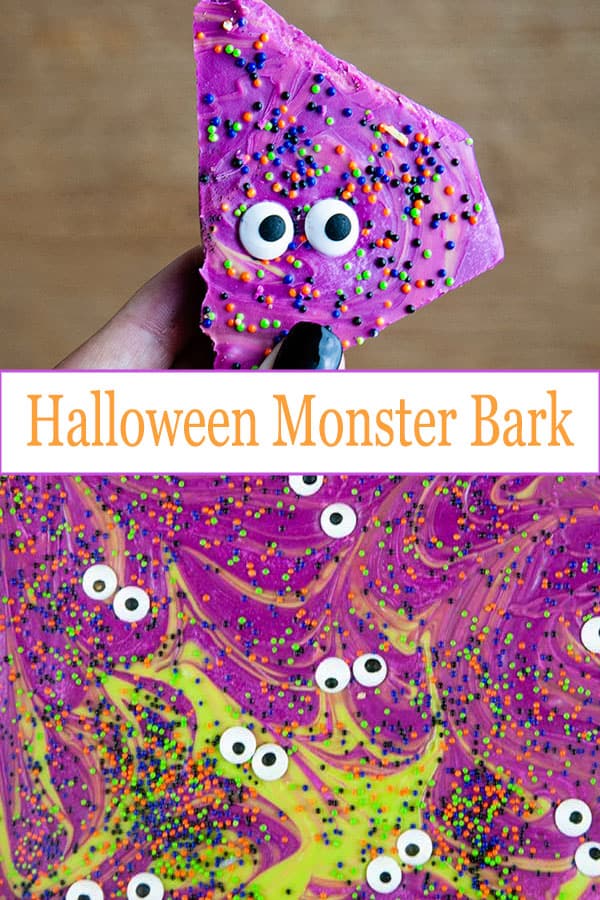 Easy Spooky Halloween Monster Bark (Boo Bark) - Seasoned Sprinkles