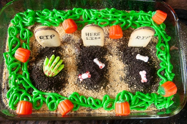 Easy Spooky Graveyard Brownies for Halloween - Seasoned Sprinkles