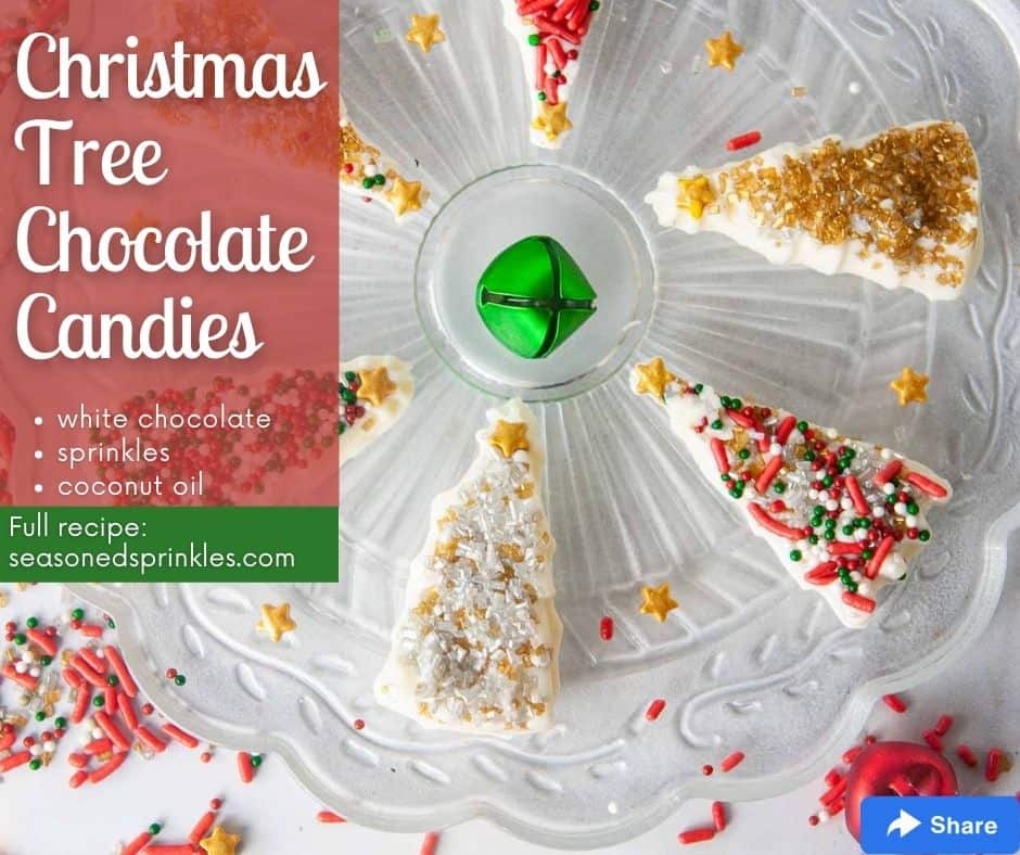 Homemade Christmas Tree Chocolate Candy - Seasoned Sprinkles