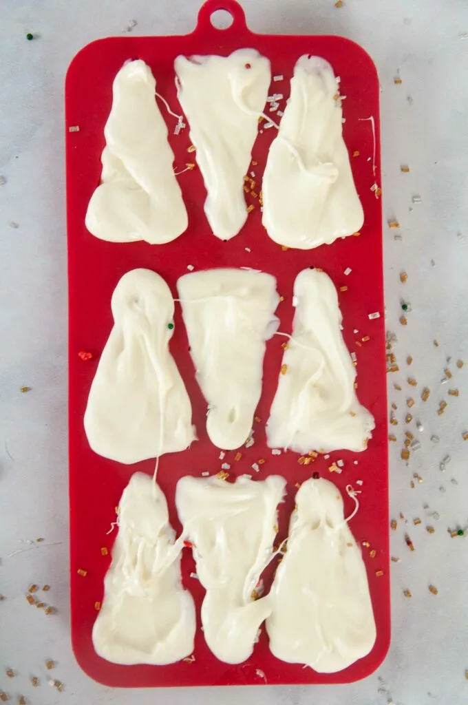 Homemade Christmas Tree Chocolate Candy - Seasoned Sprinkles