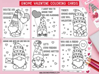 10 Cute Valentines Gnomes Printables - Seasoned Sprinkles