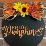 How to Use a Cricut DIY Hello Pumpkin Sign with Pumpkin SVG Free ...