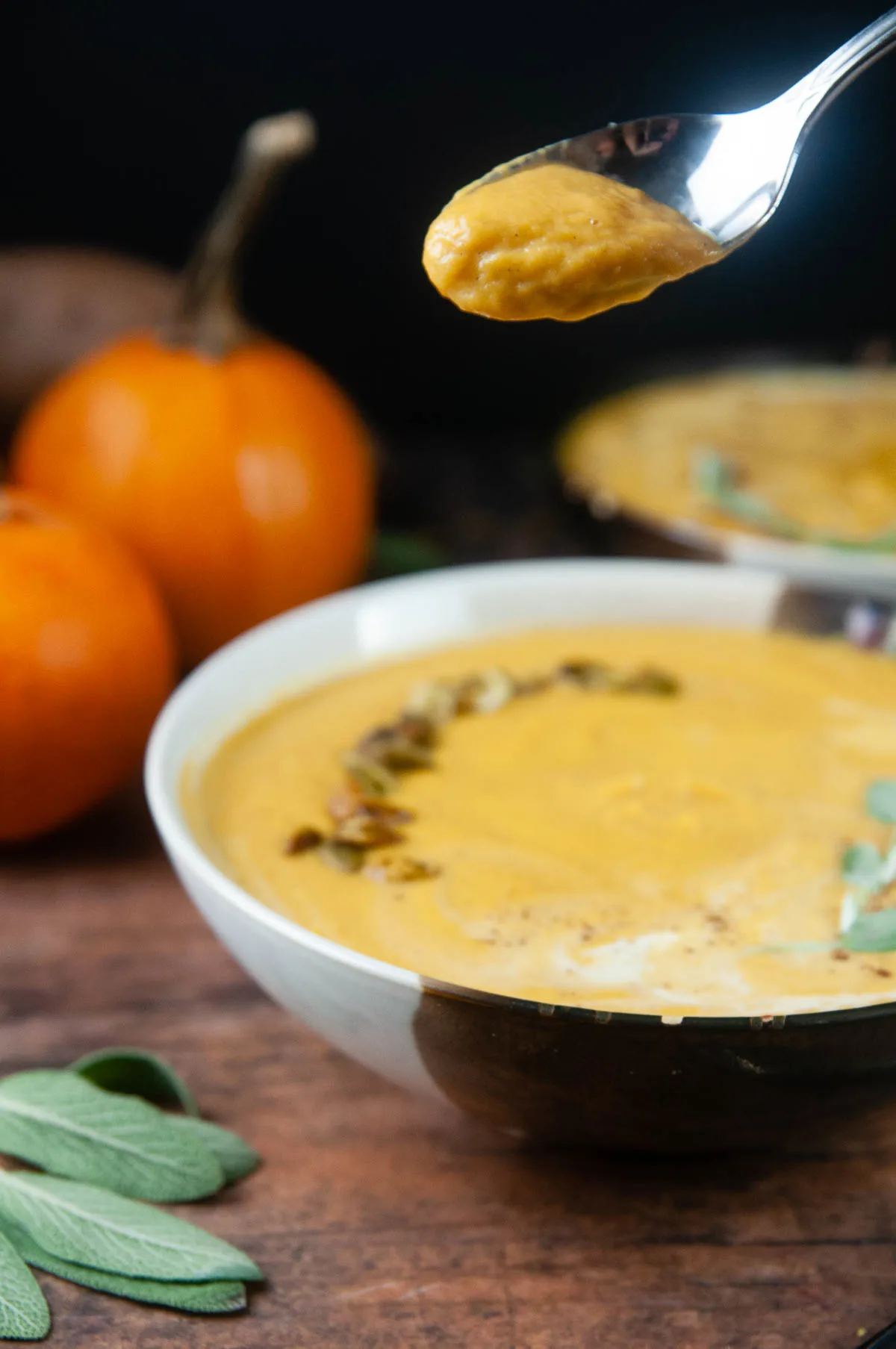 Easy Creamy Sweet Potato and Pumpkin Soup - Seasoned Sprinkles