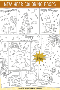 Free New Years Coloring Pages Printable New Years Gnomes - Seasoned ...