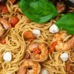 The Best Shrimp Caprese Pasta - Seasoned Sprinkles