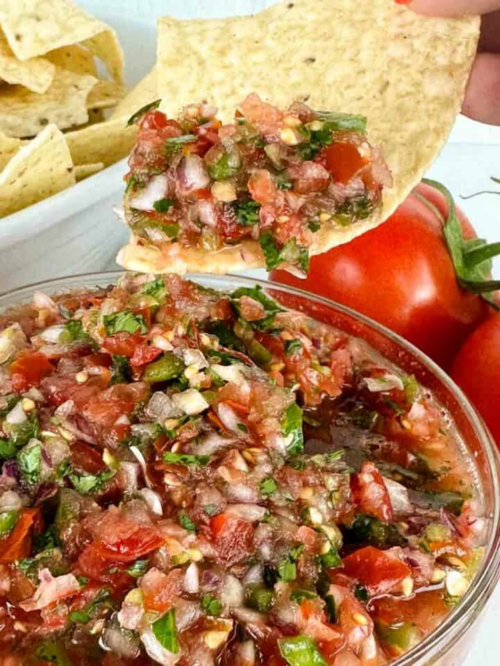 Zesty Fresh Tomato Salsa Recipe - Seasoned Sprinkles